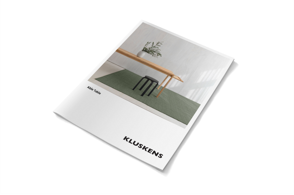 Brochure Able Table - Kluskens Meubelcreaties